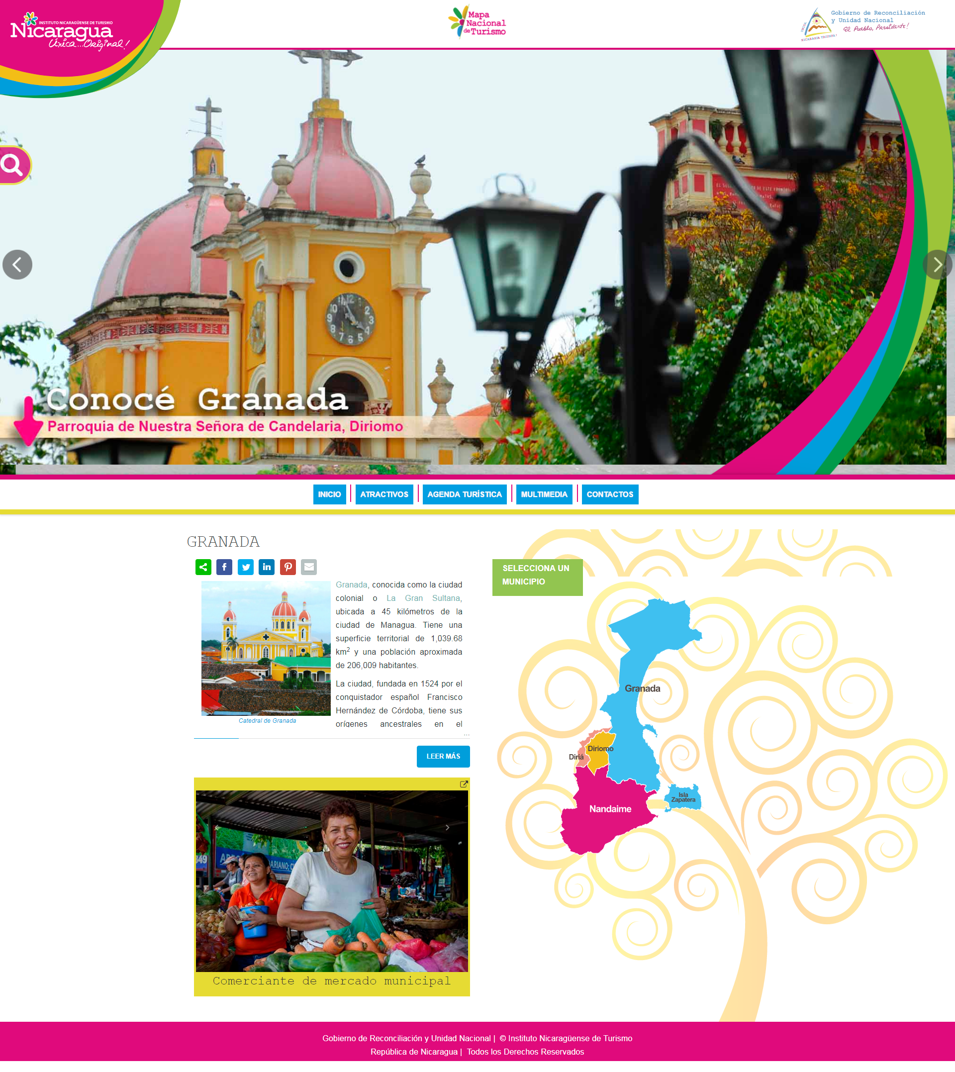 Mapa turístico granada - Viajessindestino.com